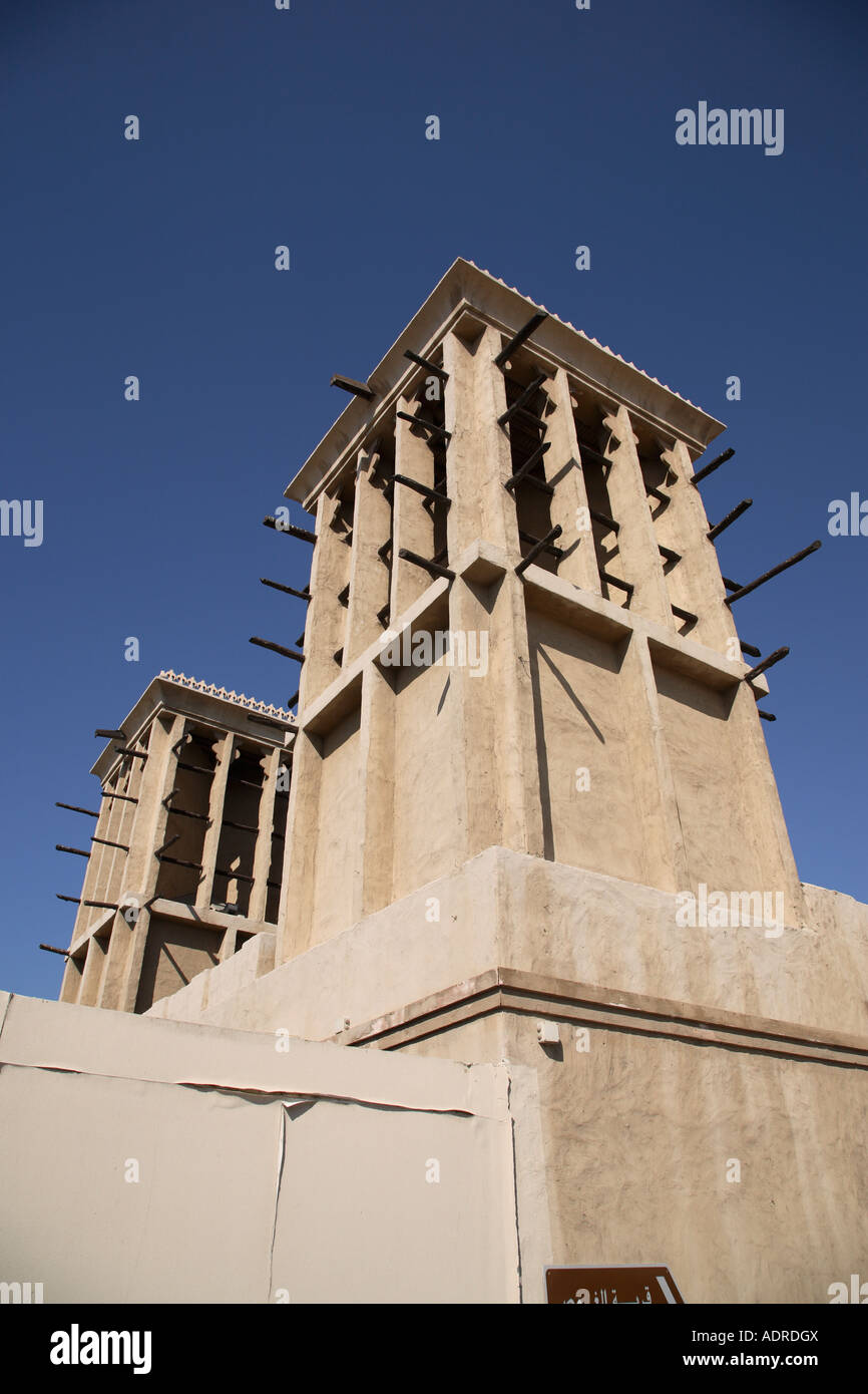Wind Tower of traditional Arab house Heritage Village Dubai United Arab ...