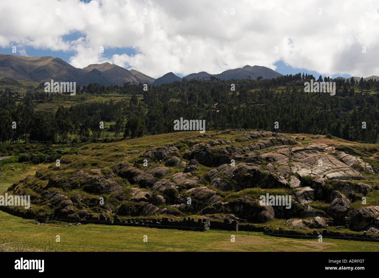 Panoramic view of the Rodadero, natural rock formation in the Inca ...