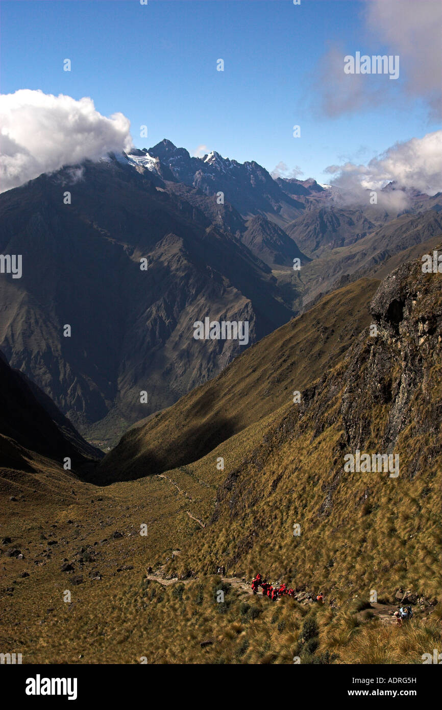 [Inca Trail], mountain view from summit of "Dead Woman's Pass ...