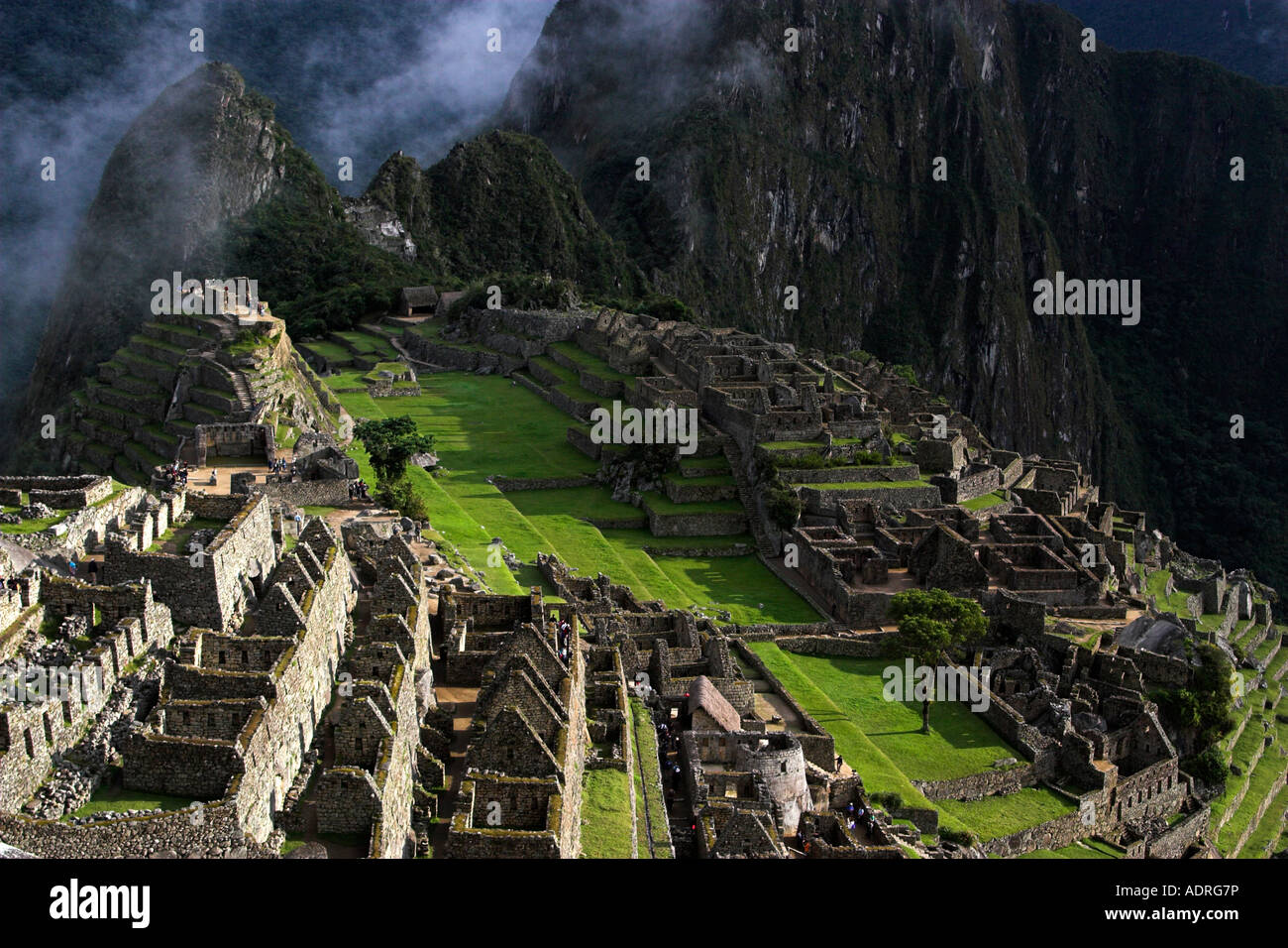 [Machu Picchu], [Lost City of the Incas], Peru, view over ancient ruins ...