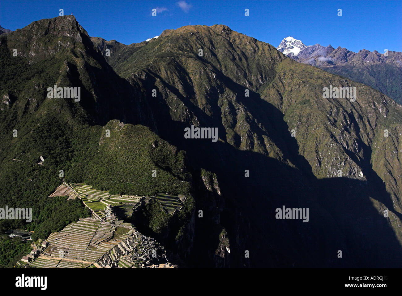 [Machu Picchu], panoramic view of Inca ruins and mountain scenery from ...