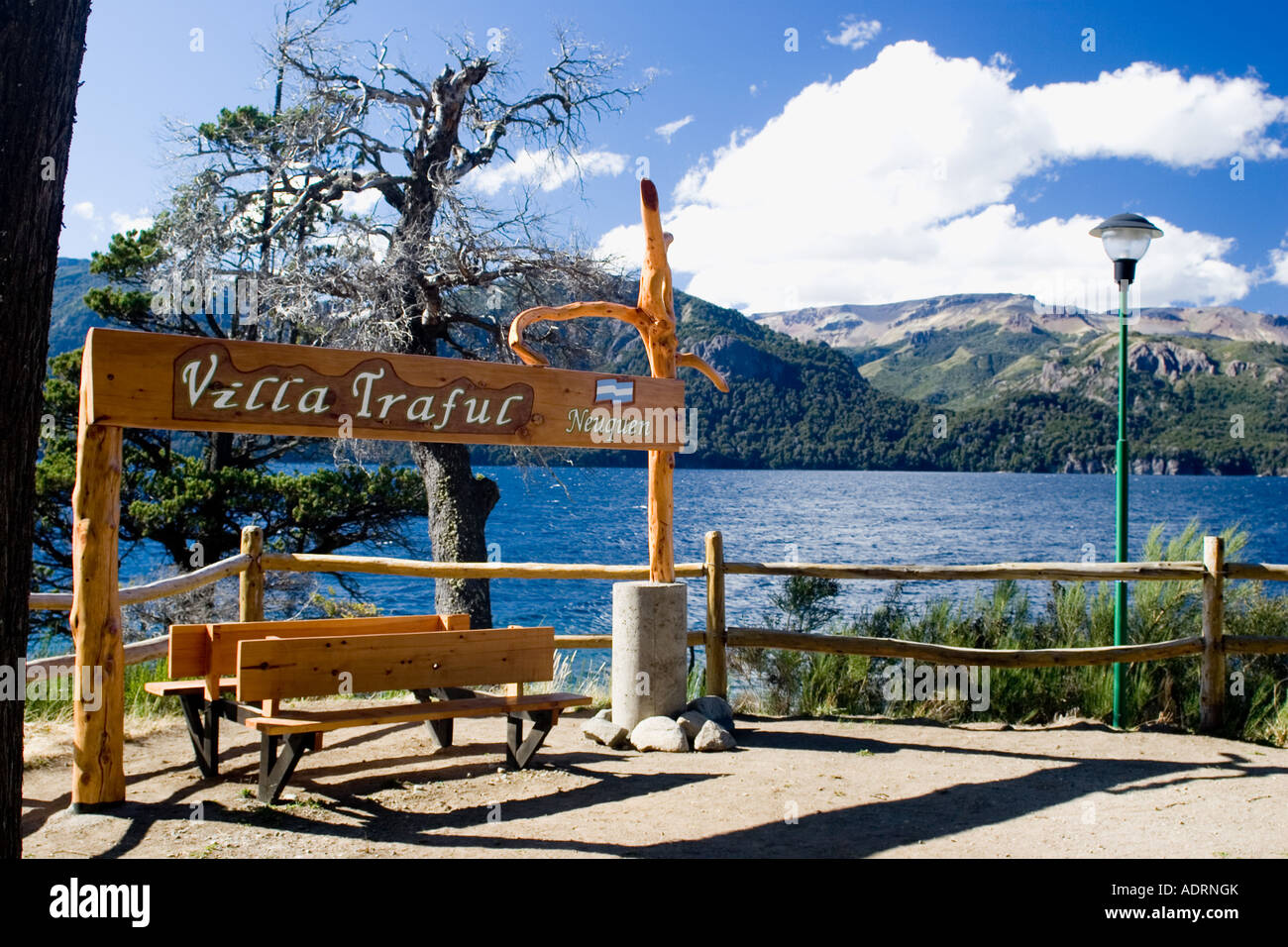 Viewpoint over Traful Lake at Traful Village, Patagonia Argentina Stock ...