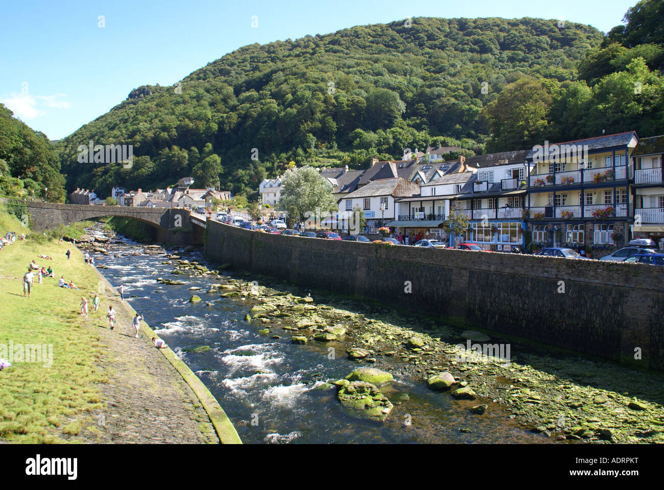 Lynmouth Devon England River Lyn England Stock Photo - Alamy