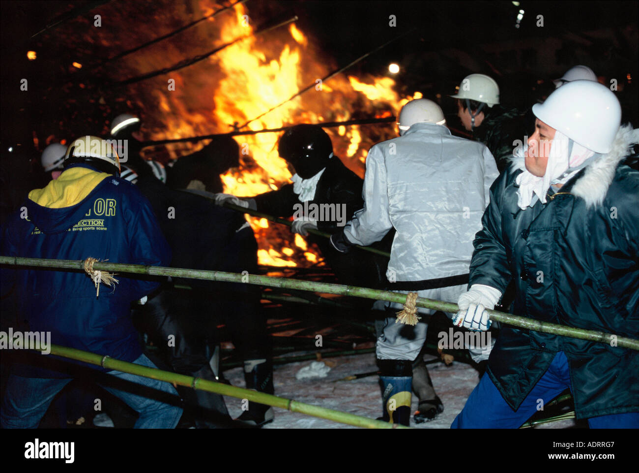 Takenouchi Bamboo Fight Festival Akita Prefecture Japan Stock Photo - Alamy