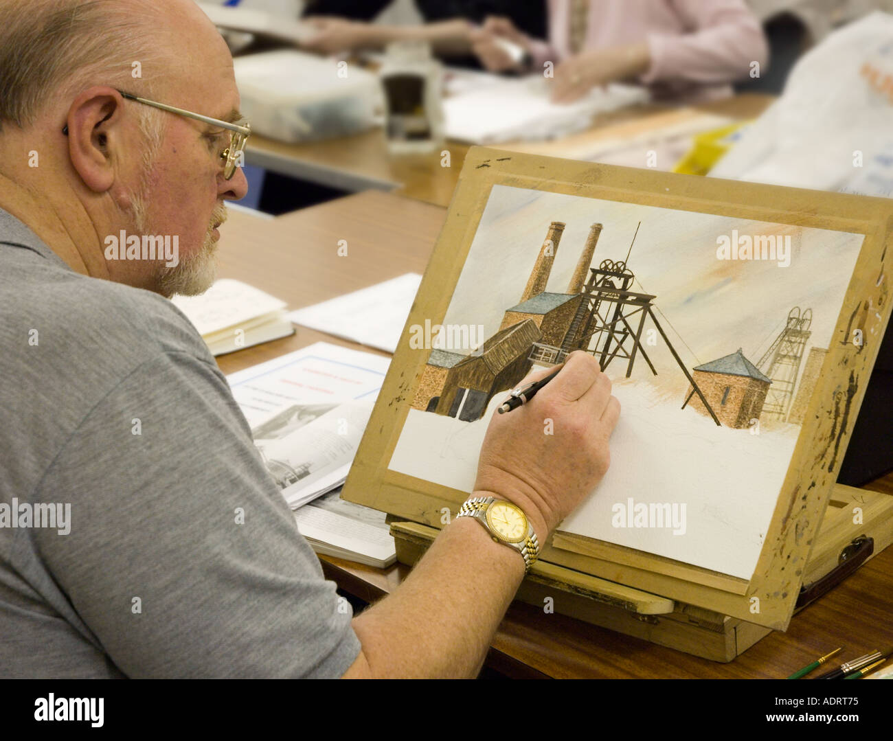 Artists at work Stock Photo - Alamy