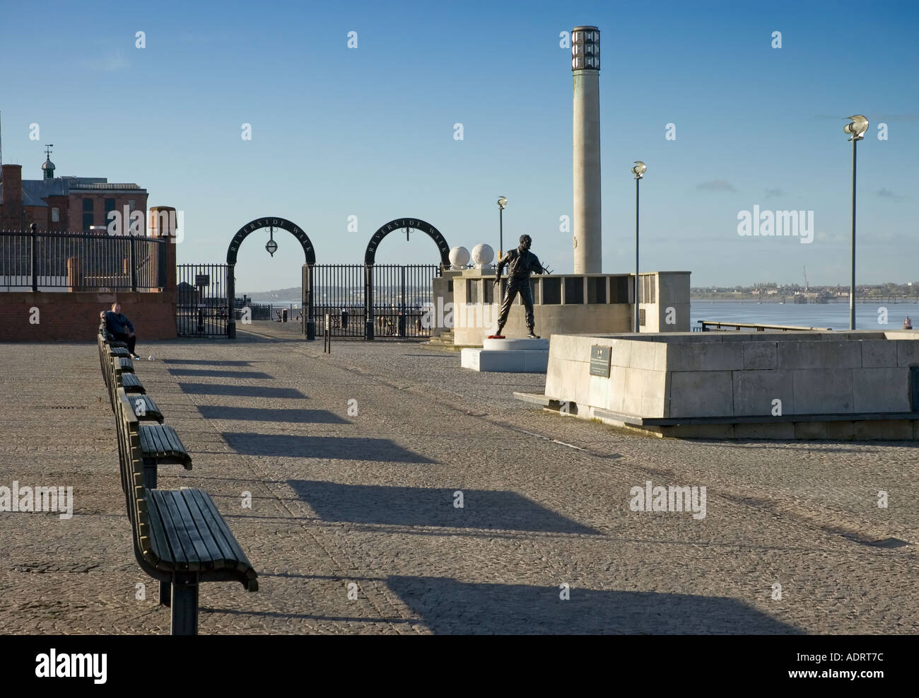 Morning liverpool river city architecture england great britain uk hi ...