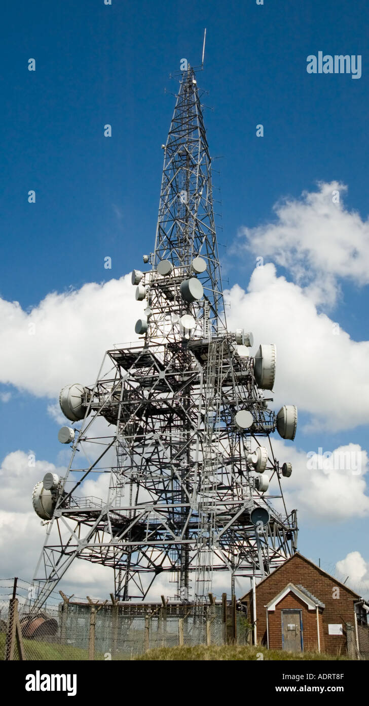 Communication mast at Rivington Bolton Lancashire England UK Stock ...