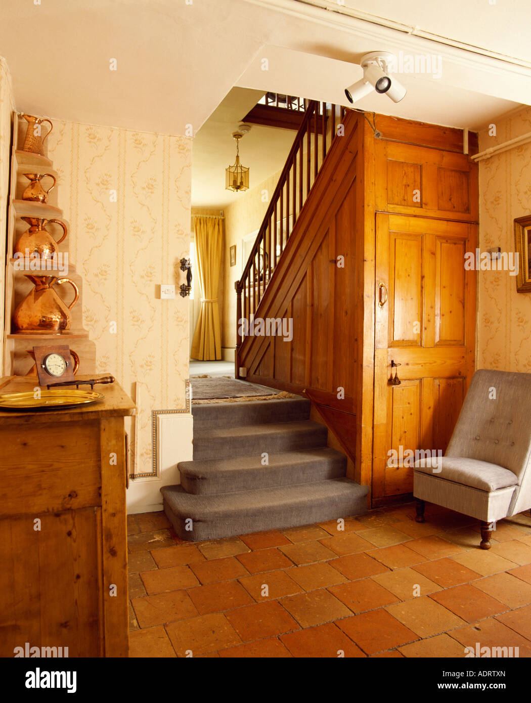 Staircase hall terracotta floor tiles hi-res stock photography and ...