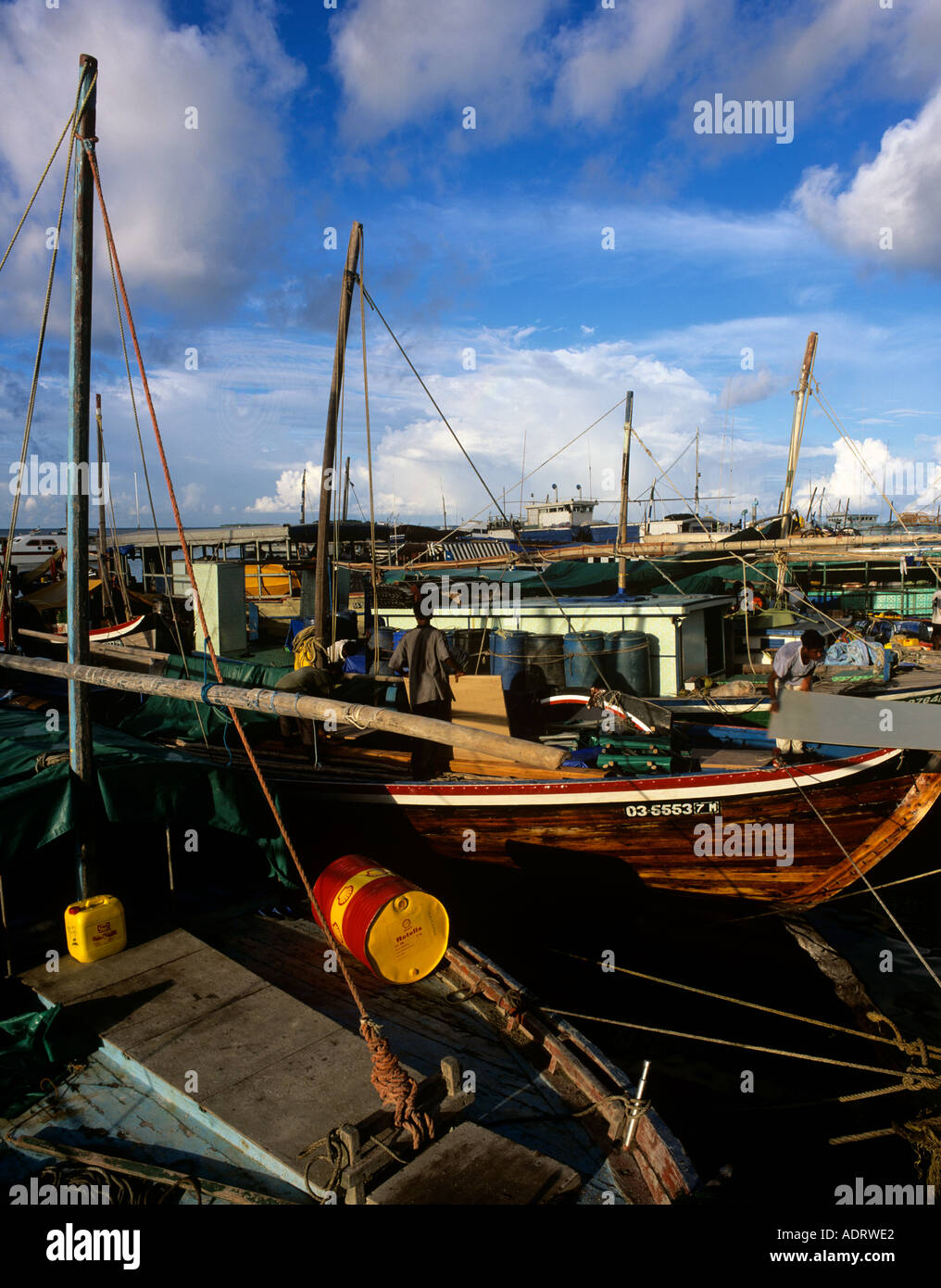 Male harbour with fishing boats Maldives Stock Photo - Alamy