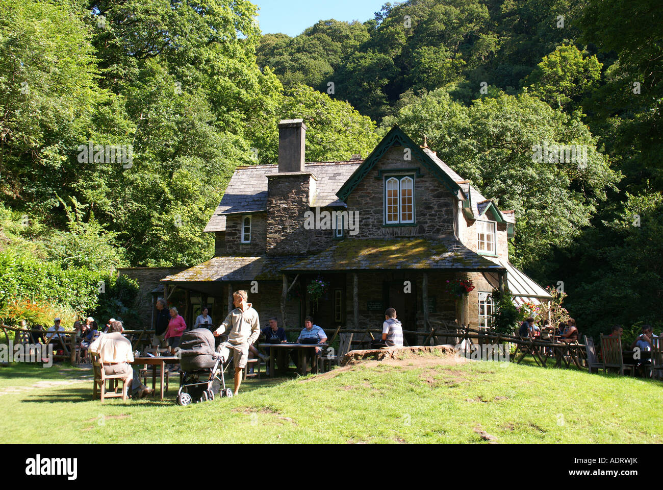 Watersmeet National Trust Tearoom Lynmouth Devon England Stock Photo ...