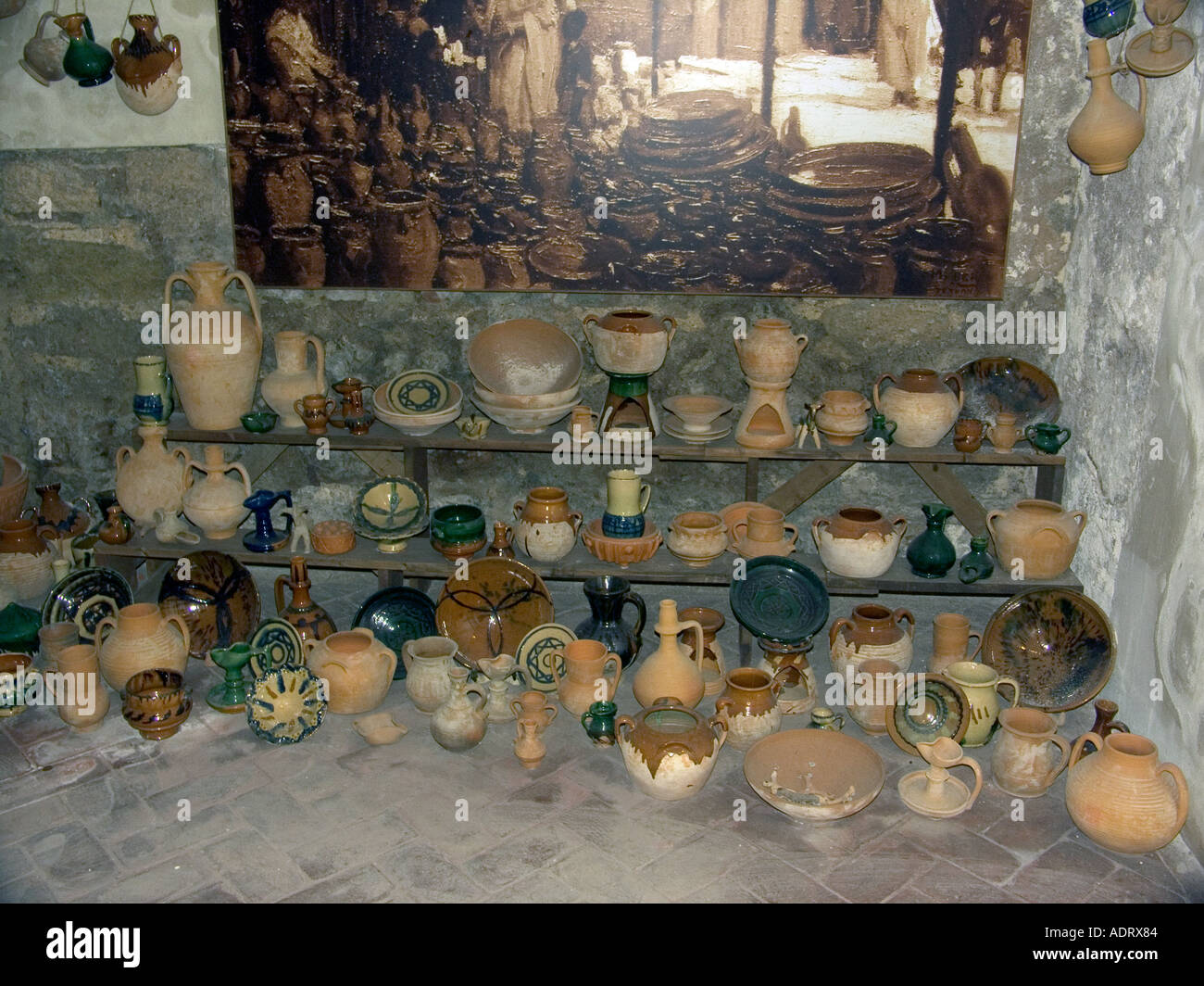 Arabian / Moroccan pottery display pot bowl amphora jug dish lamp Stock ...