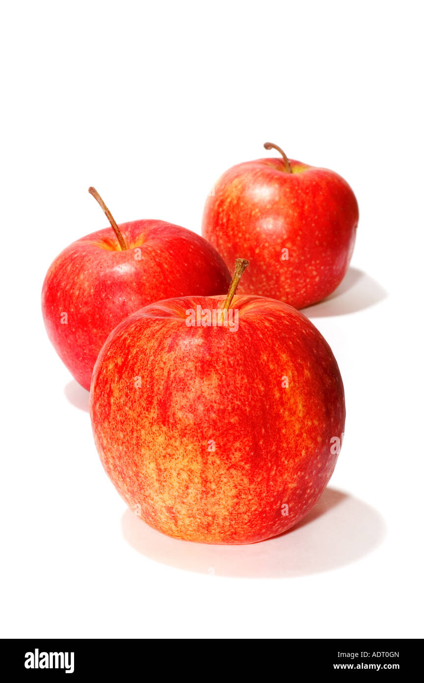 series object on white isolated diet fruit three apple Stock Photo - Alamy