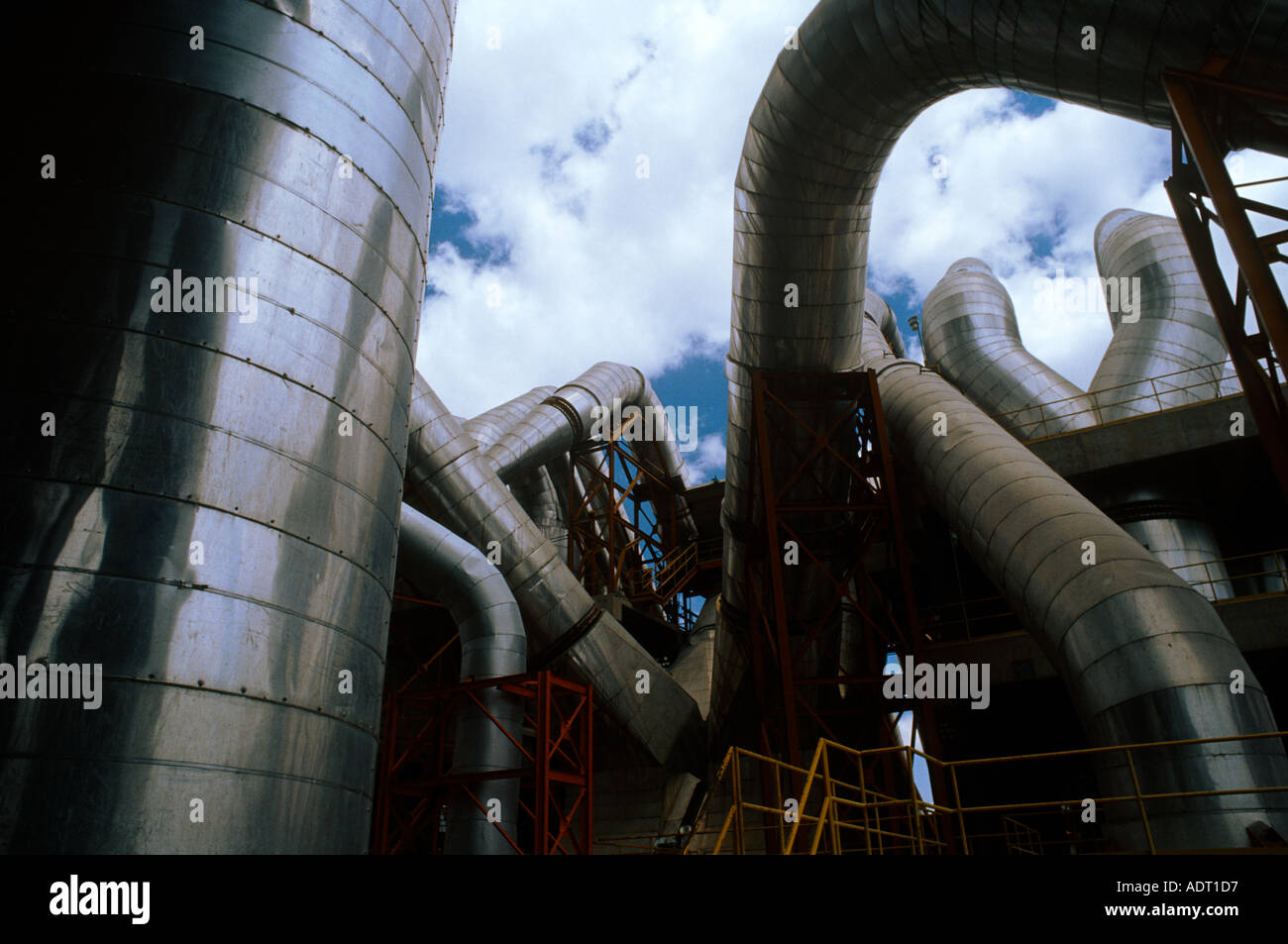 View of the Cementos Mexicanos Cemex manufacturing plant in Tepeaca ...