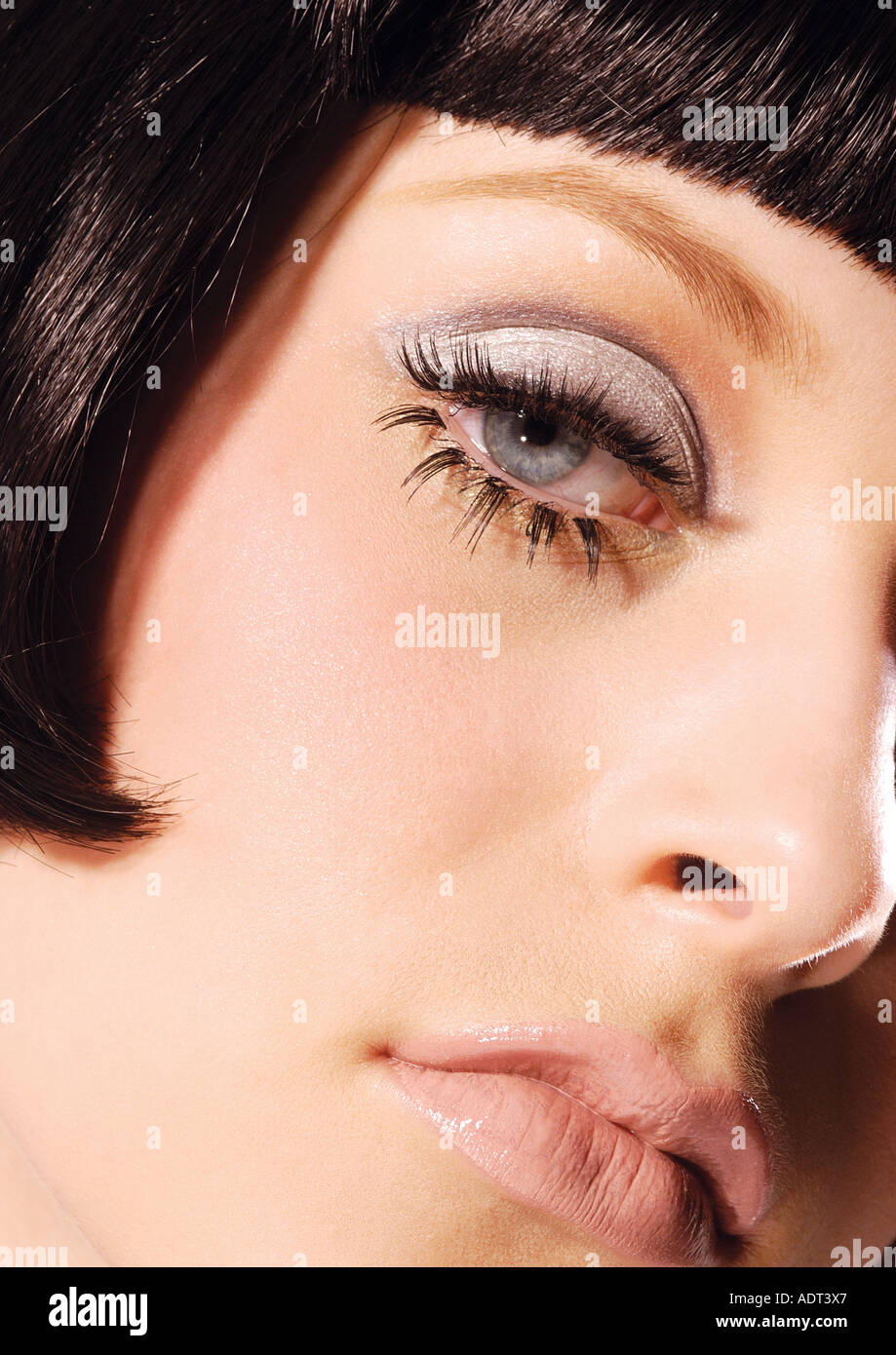 Face Close ups Female Stock Photo - Alamy