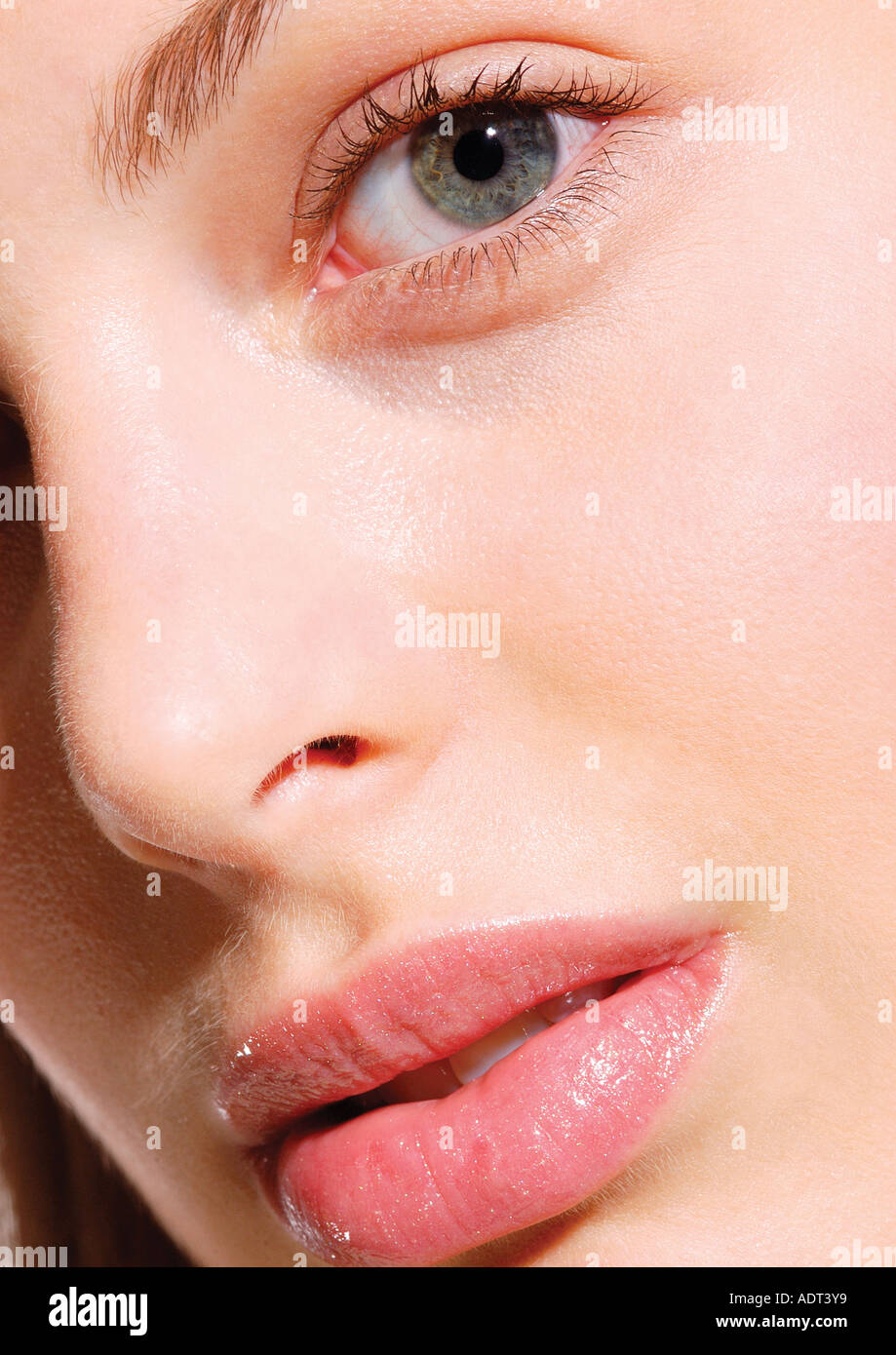 Face Close ups Female Stock Photo - Alamy