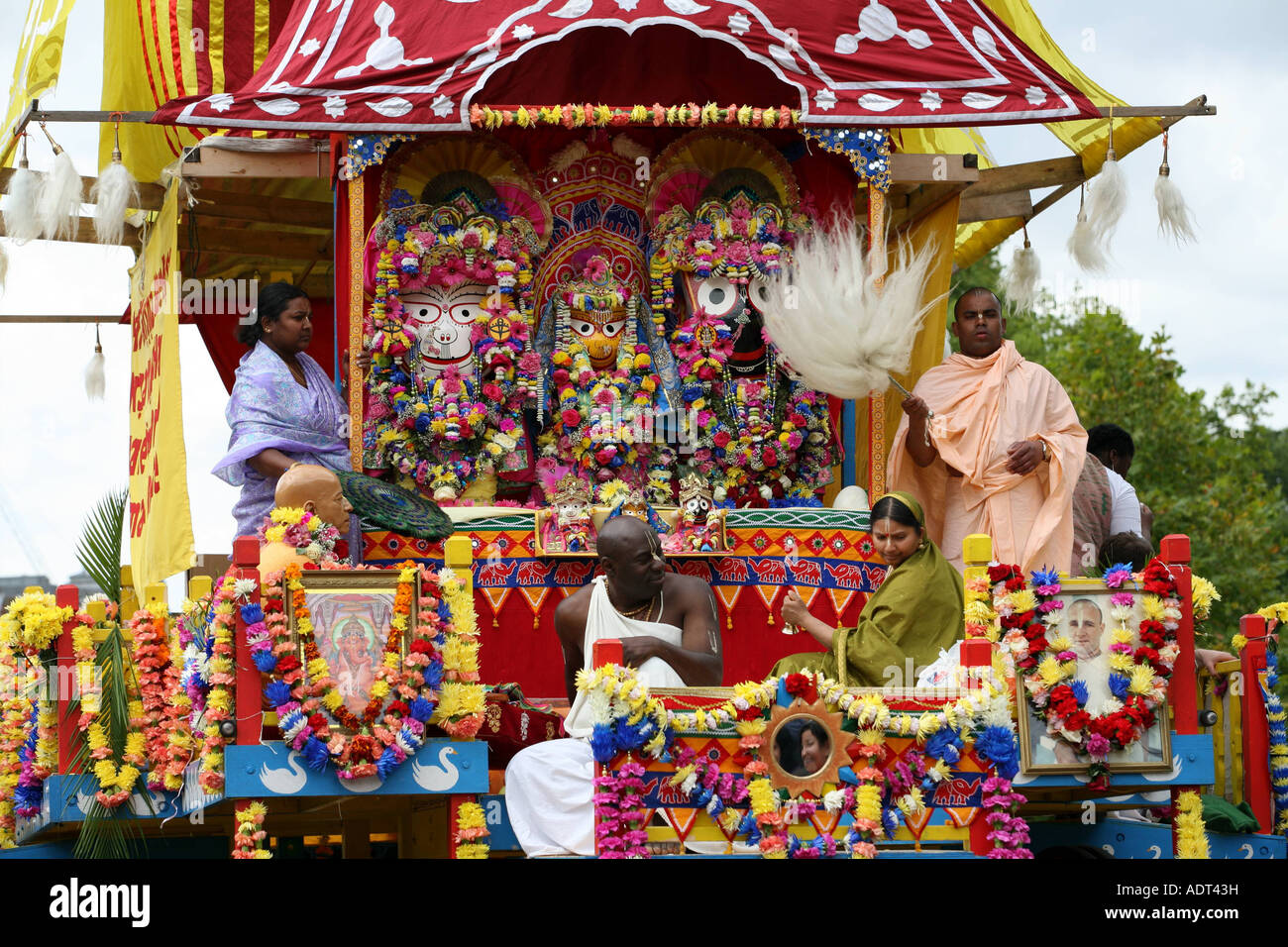 Hare Krishna celebrations Chariot Festival procession Hyde Park London ...