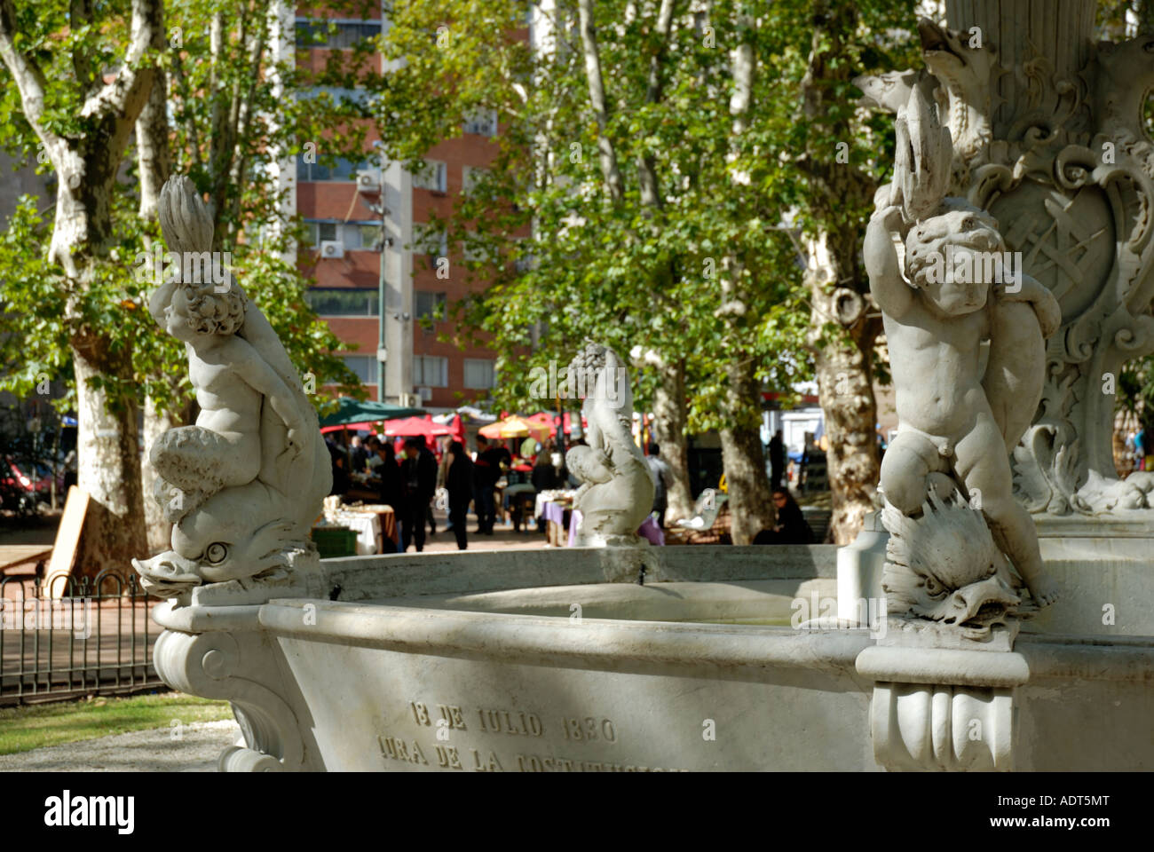 Flea Market, Plaza Constitucion( square), Montevideo, Uruguay Stock ...