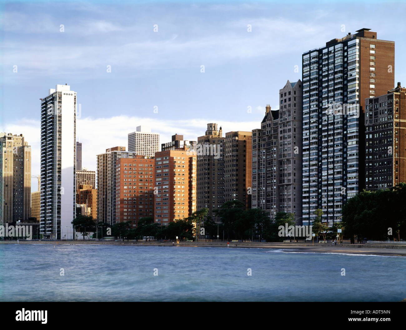 High rise buildings rise on the shores of Lake Erie in the metropolitan ...