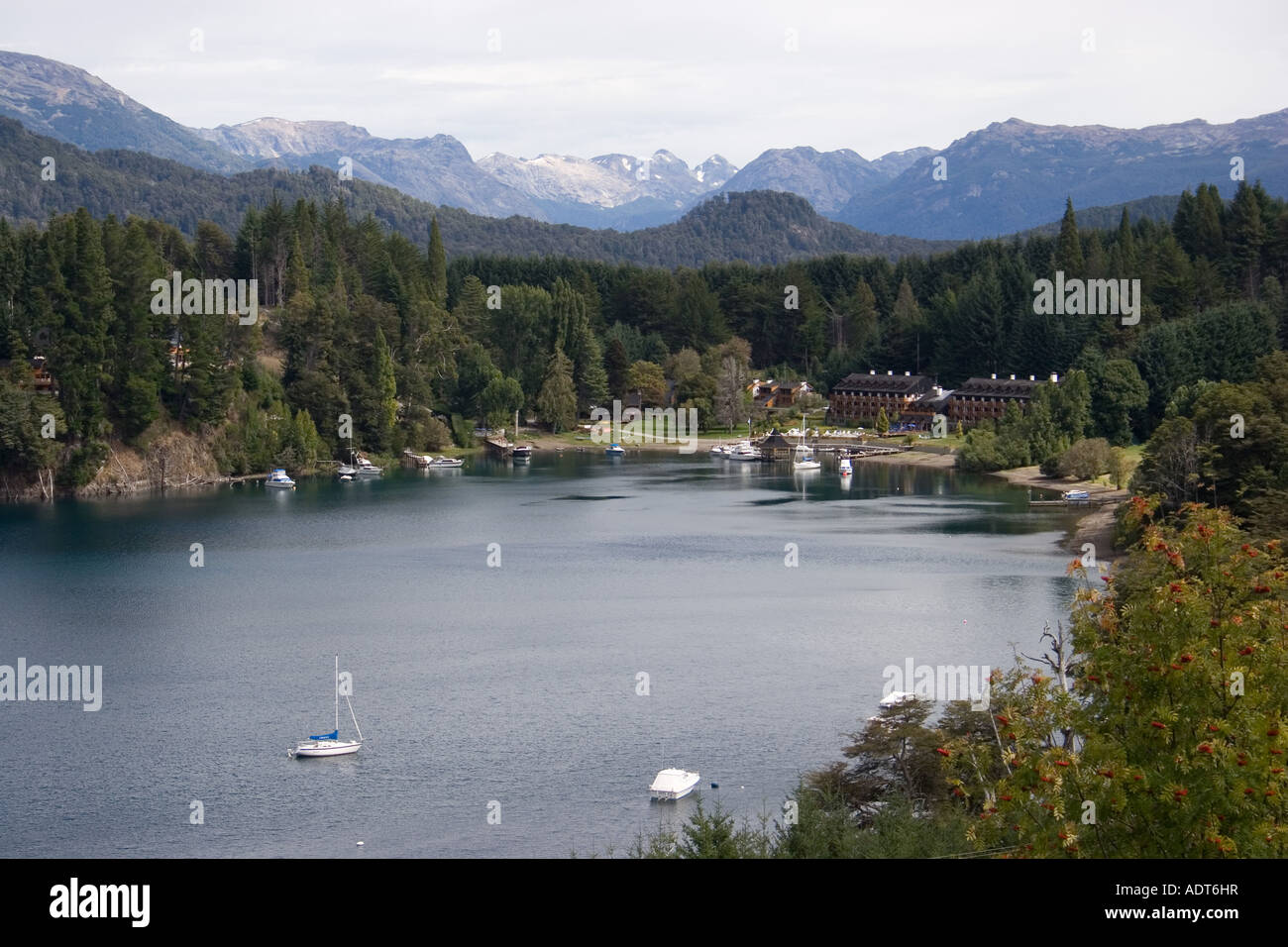 Puerto Manzano Resort. La Angostura Village, Neuquen, Argentina Stock ...