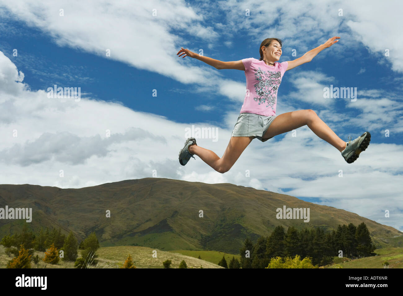 Woman arms open legs apart hi-res stock photography and images - Alamy