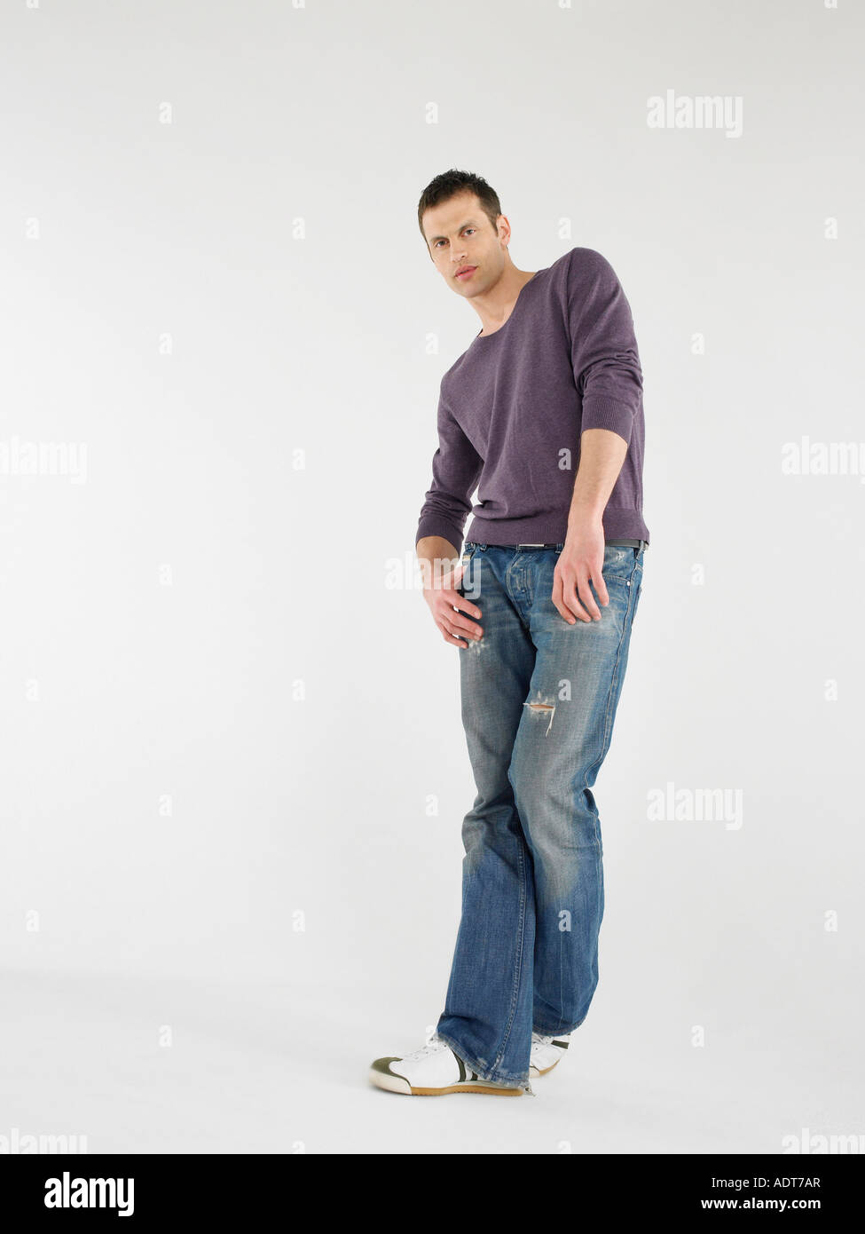Man posing in studio, full length Stock Photo - Alamy