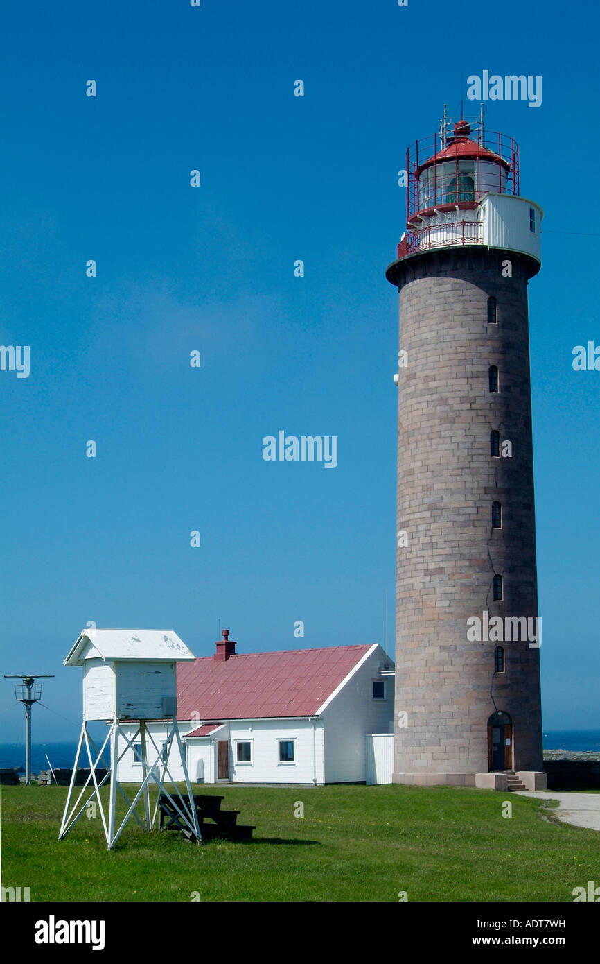 The lighthouse and meteorological installation at Lista Stock Photo - Alamy
