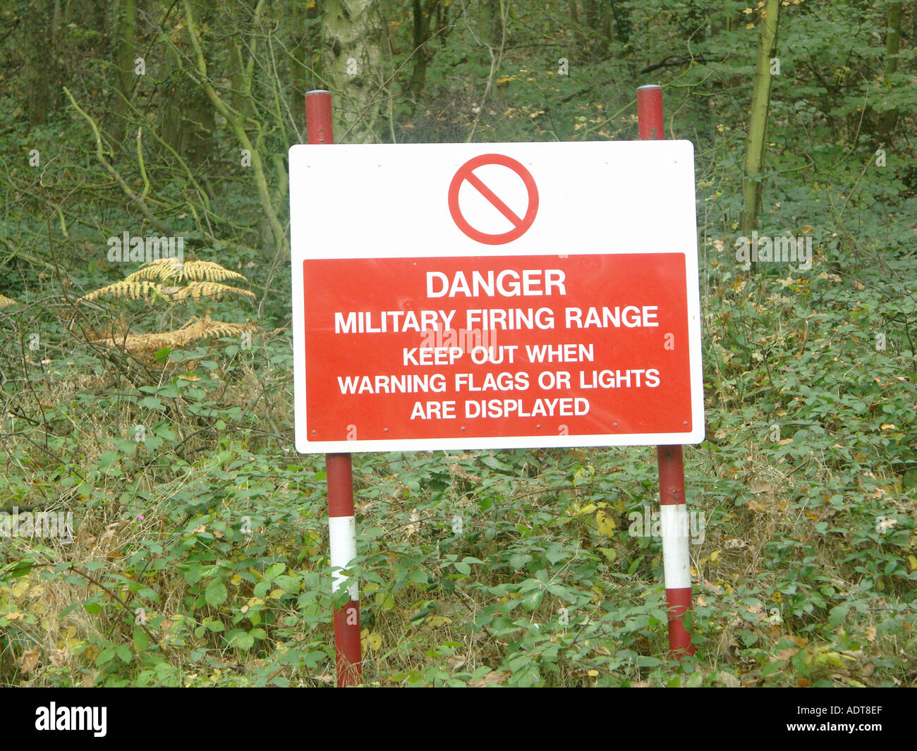 Military Firing Range Danger sign Stock Photo - Alamy