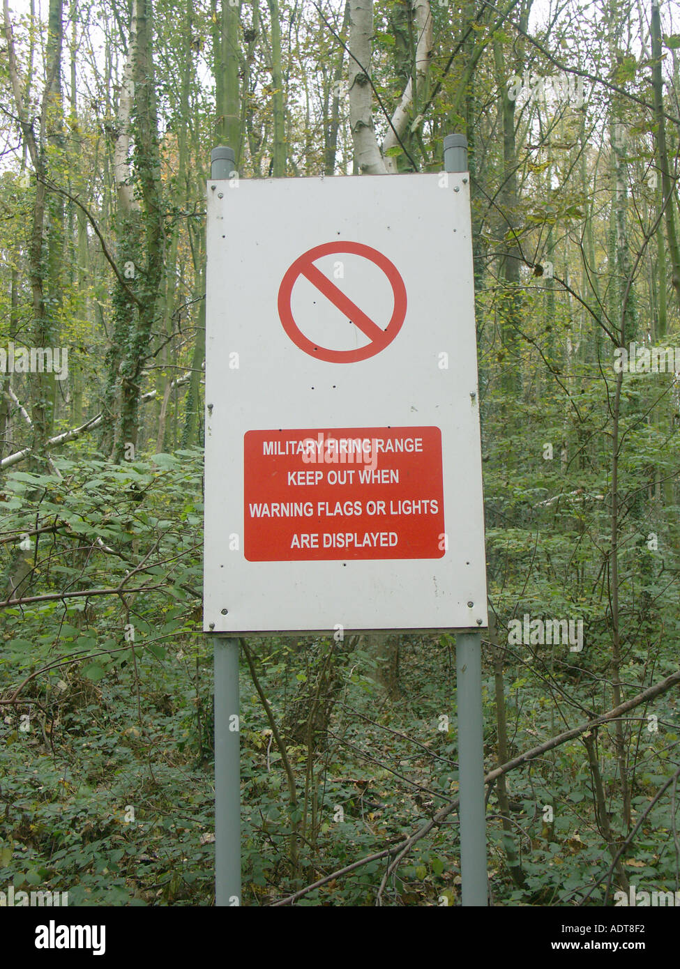 Military Firing Range Danger sign Stock Photo - Alamy