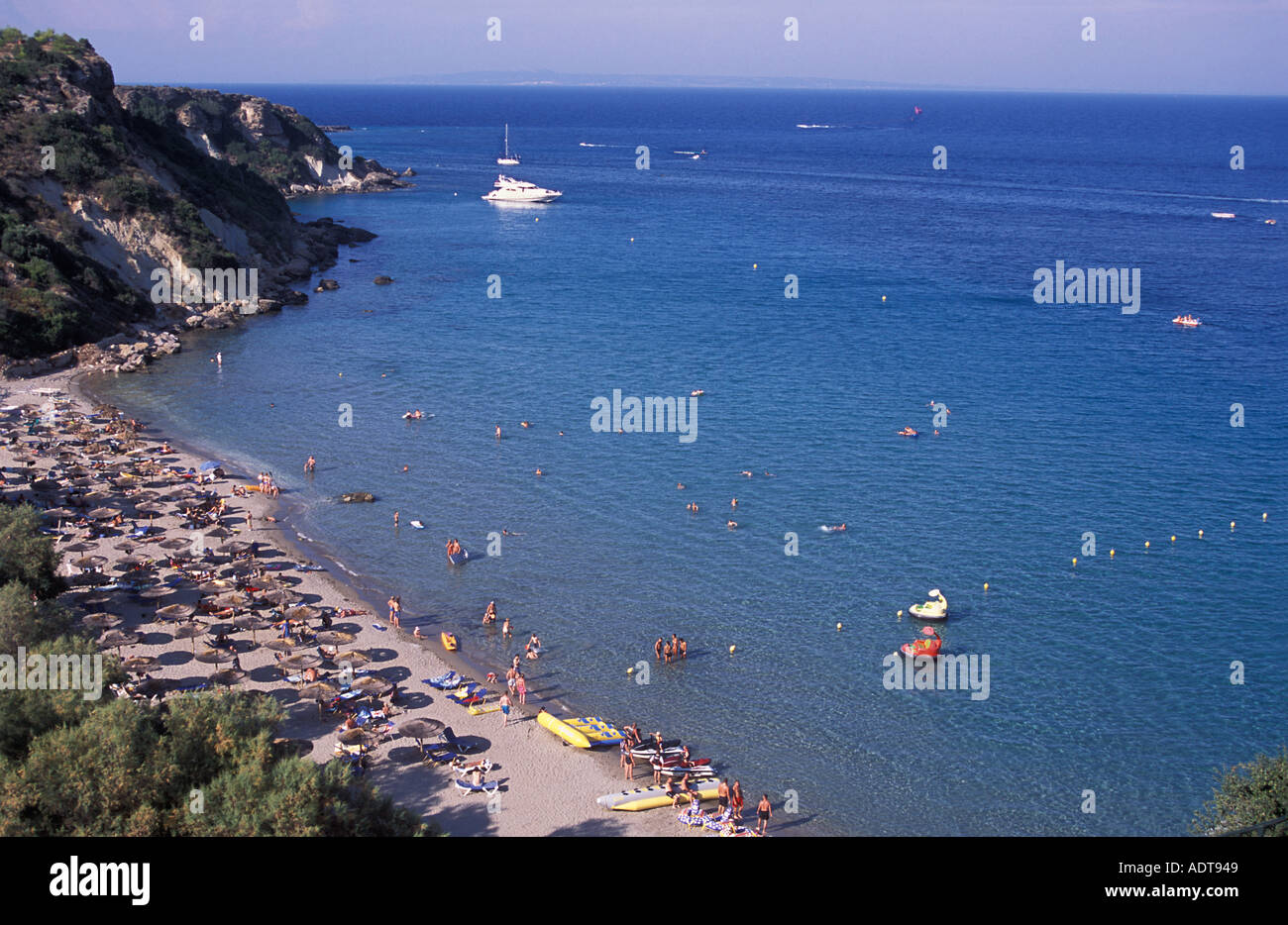 Popular beach Vasilikos Zakynthos island also known as Zante Ionian ...