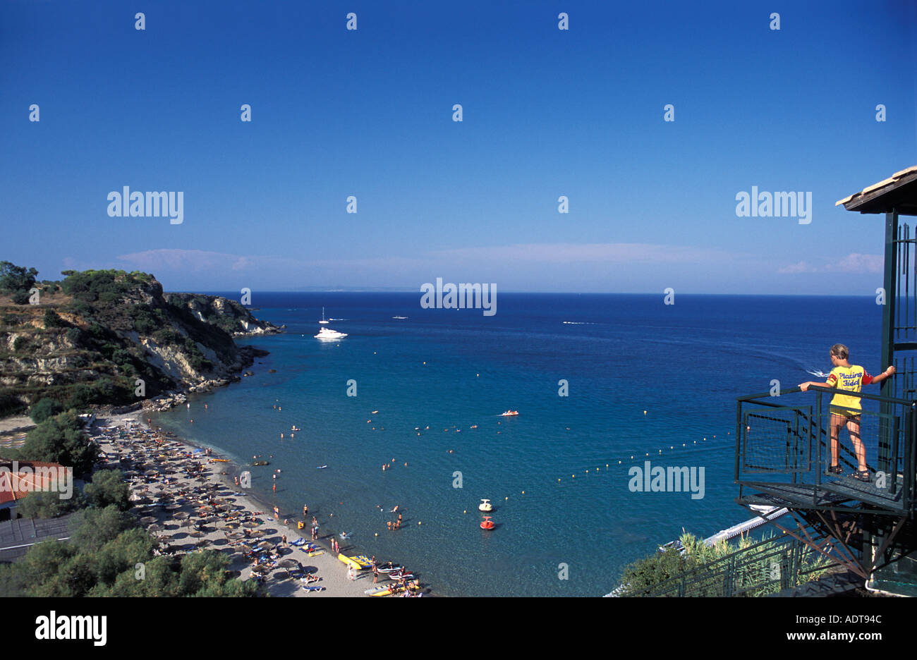 Popular beach Vasilikos Zakynthos island also known as Zante Ionian ...