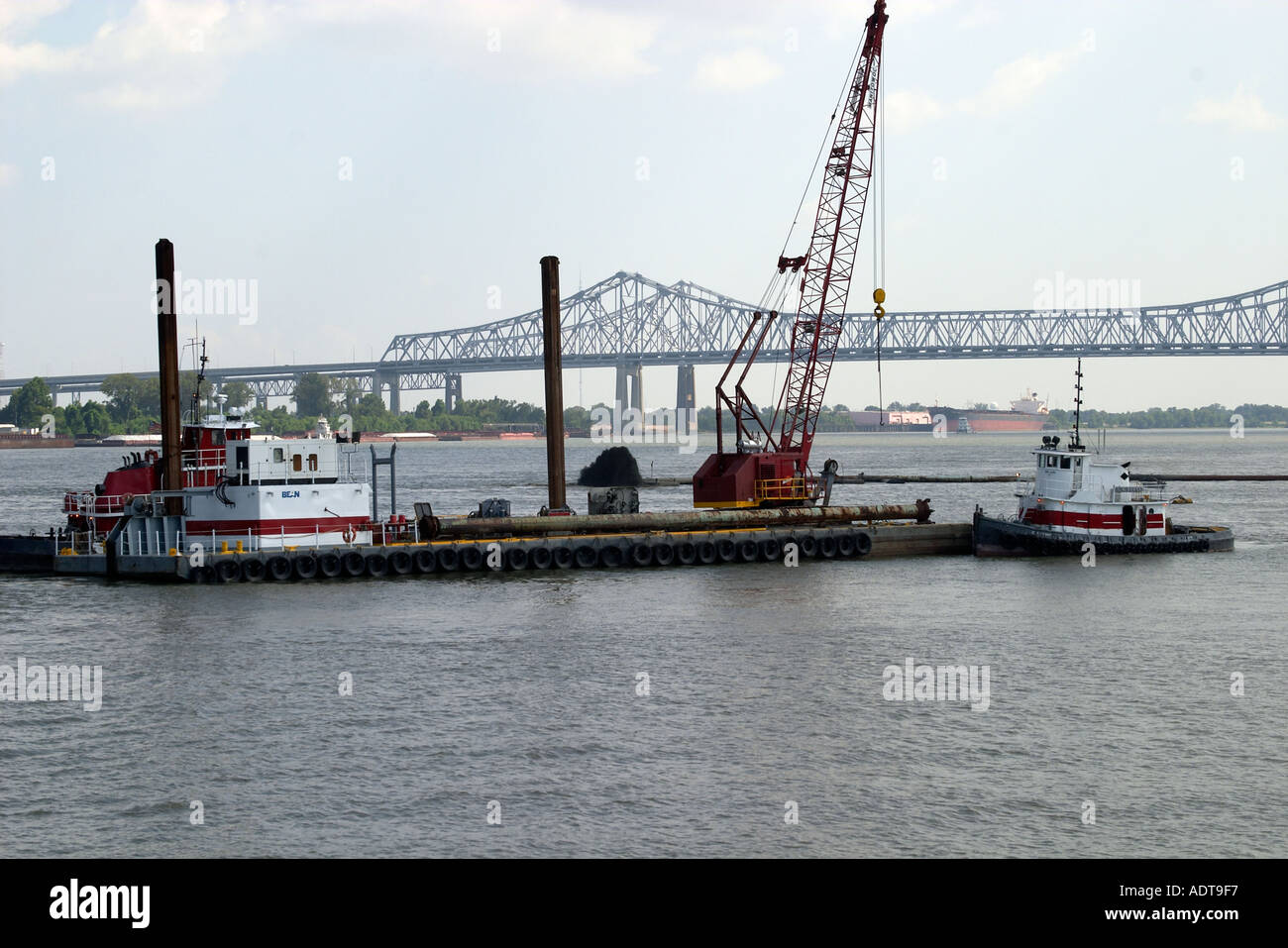 Dredging in the Mississippi River at New Orleans LA Stock Photo - Alamy