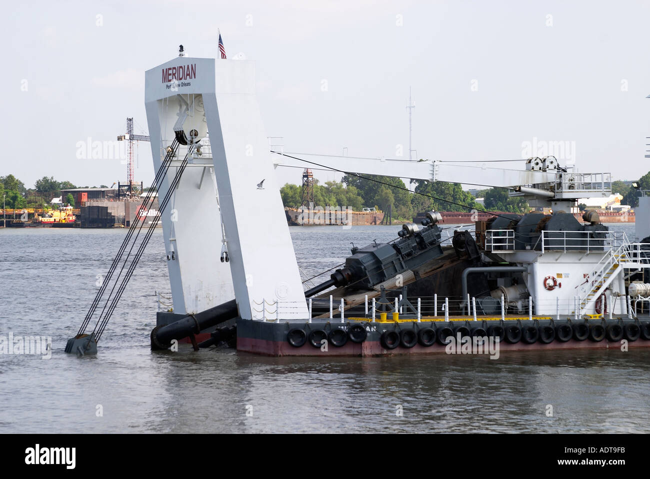 Dredging in the Mississippi River at New Orleans LA Stock Photo - Alamy