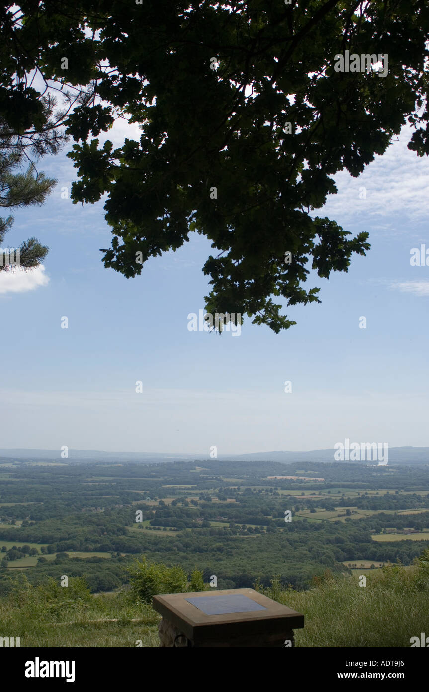 Panoramic view from Blackdown on the english south downs Stock Photo ...