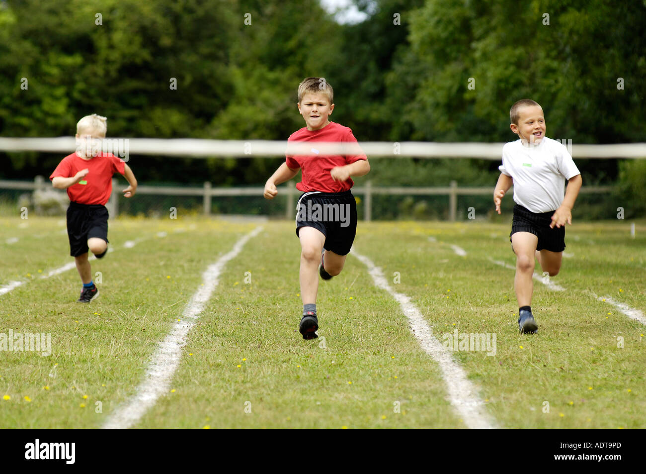 School sports day running race Stock Photo - Alamy