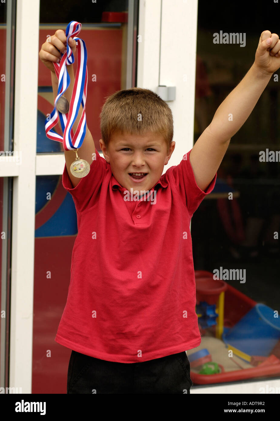 School sports day prize winner Stock Photo - Alamy