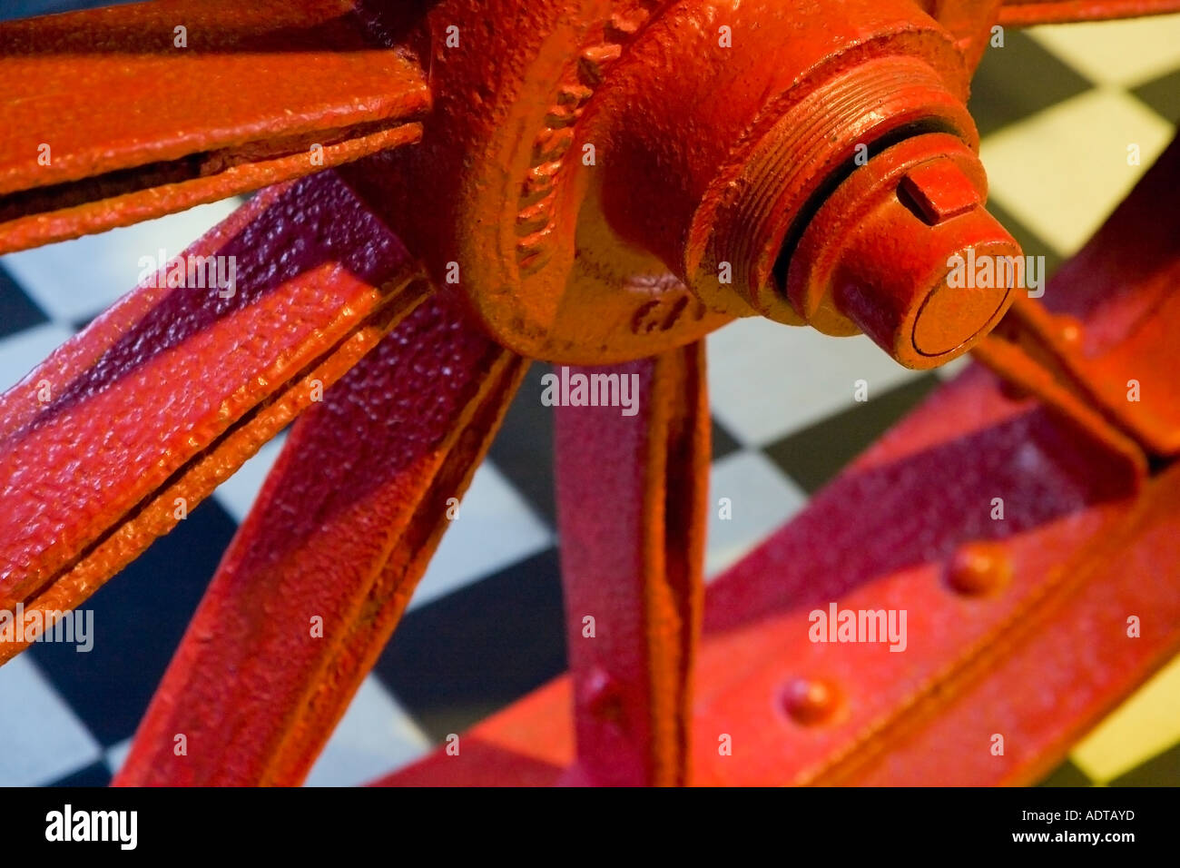Old steam roller wheel Stock Photo - Alamy