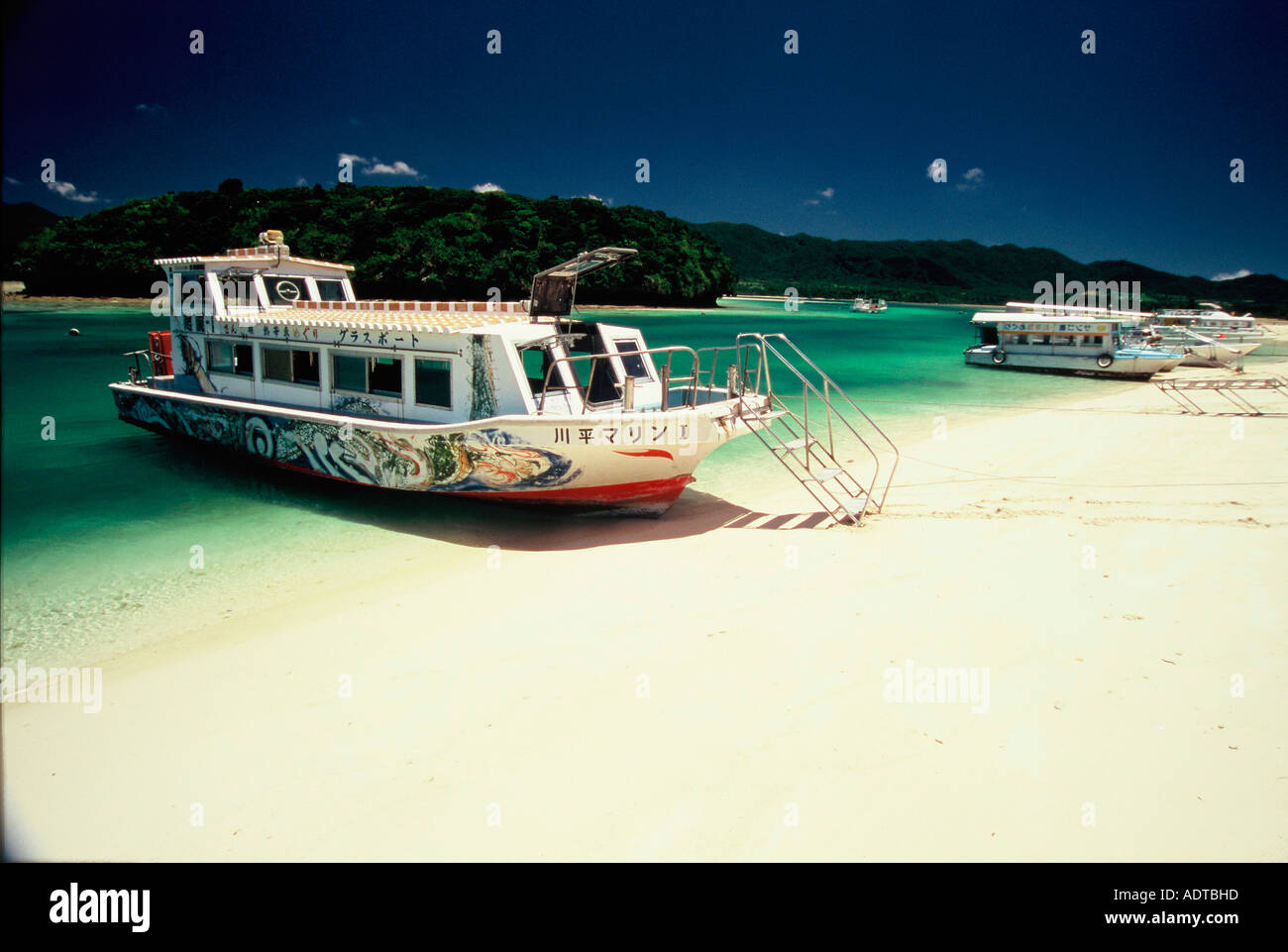 Boats in Kabira Bay Ishigaki Island Okinawa Japan Stock Photo - Alamy