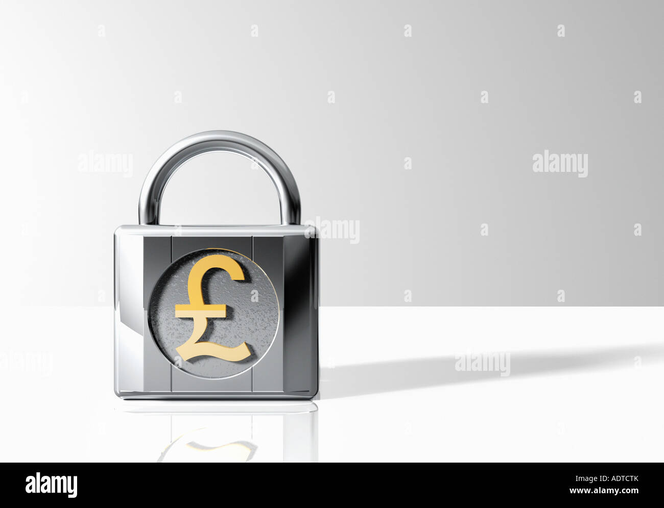 Padlock with British pound symbol Stock Photo - Alamy