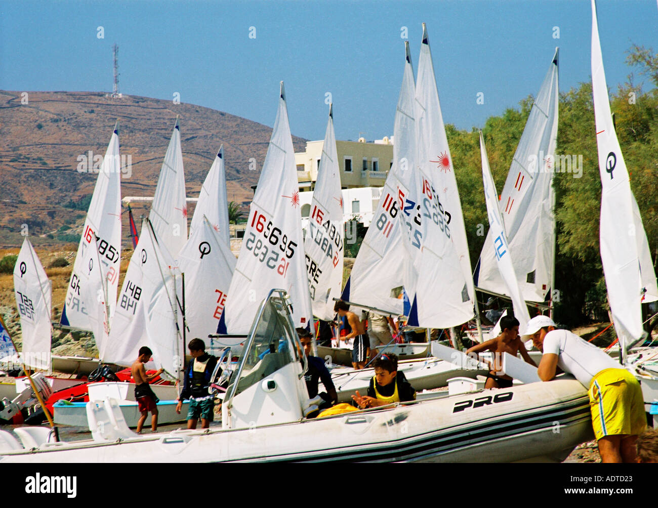 Sailing In Greece Stock Photo - Alamy