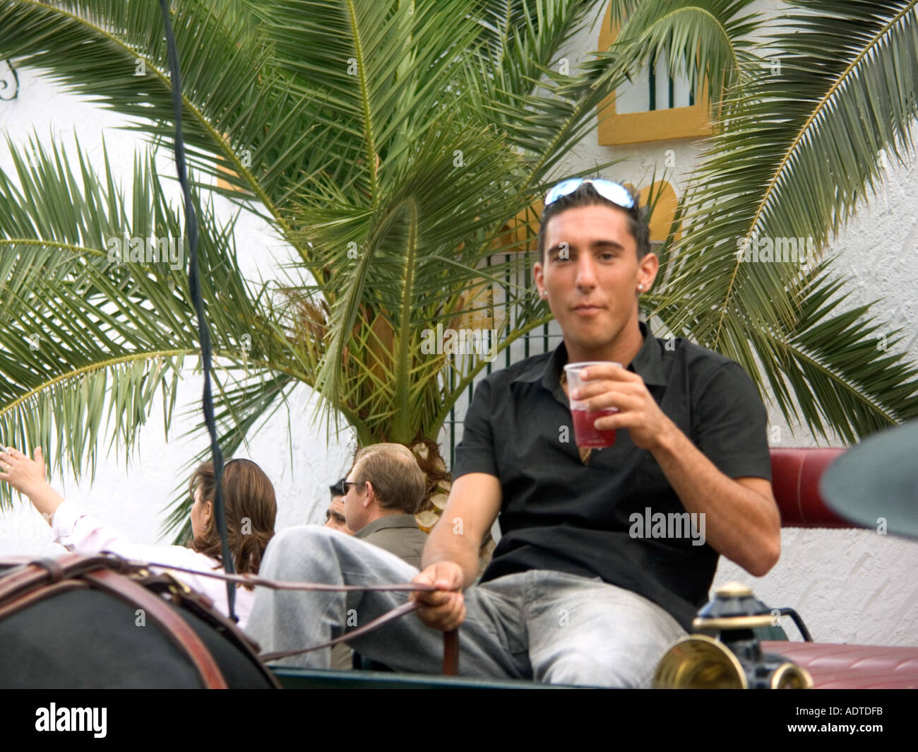 Drinking Spanish Carriage Driver ethnic culture fun men riding rides ...