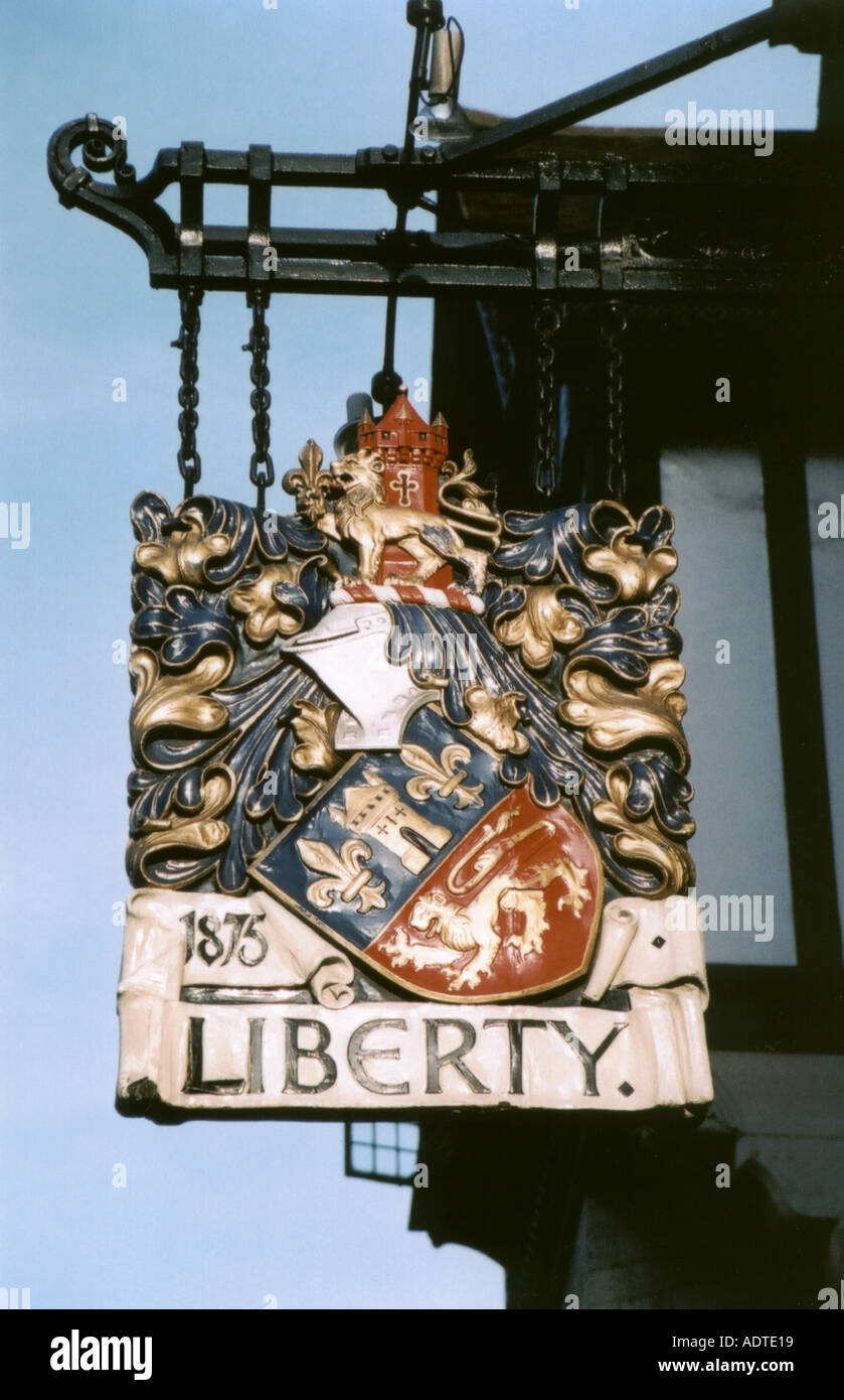 Liberty s department store sign London West End England UK Great ...