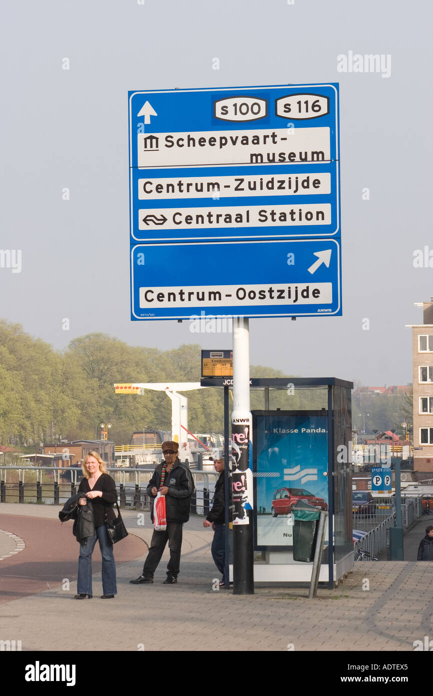 Amsterdam road signs hi-res stock photography and images - Alamy