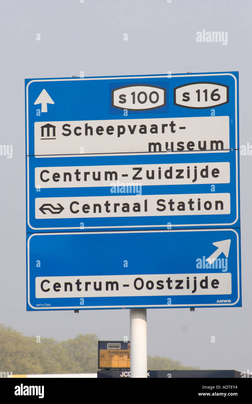 Direction signs amsterdam hi-res stock photography and images - Alamy