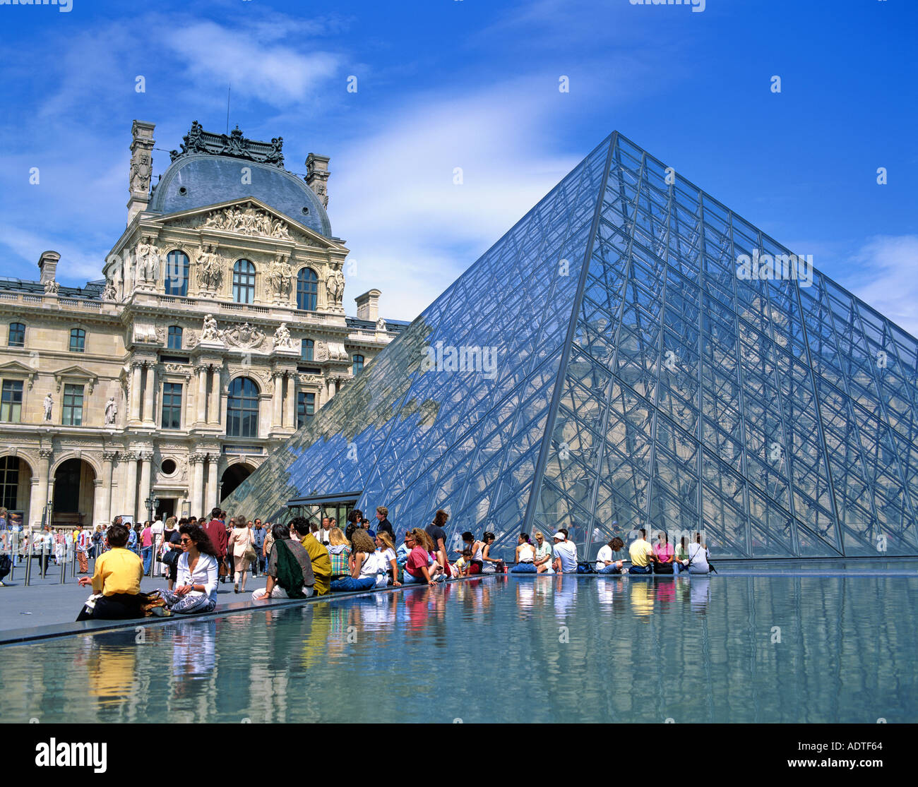 The Louvre Palace Pyramid Paris France Stock Photo - Alamy