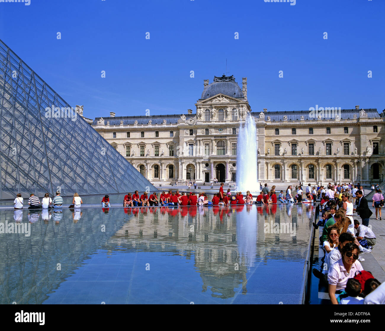 The Louvre Palace Pyramid Paris France Stock Photo - Alamy