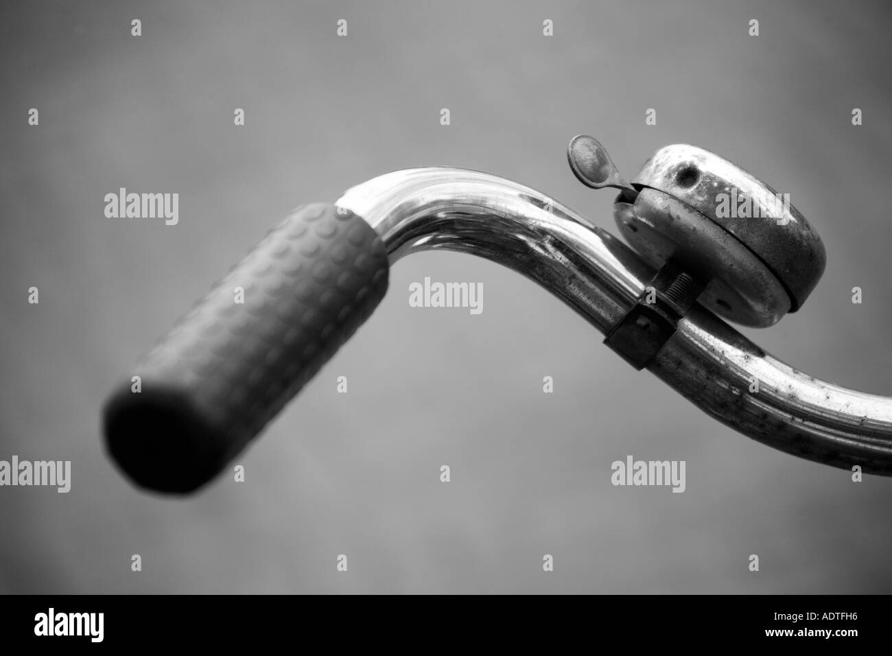 Bicycle Handlebar and Bell Stock Photo - Alamy