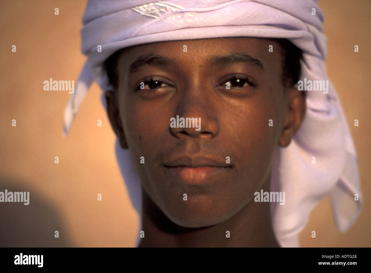 Portrait of a young Muslim man in Burami Oasis, Oman 1989 Stock Photo ...