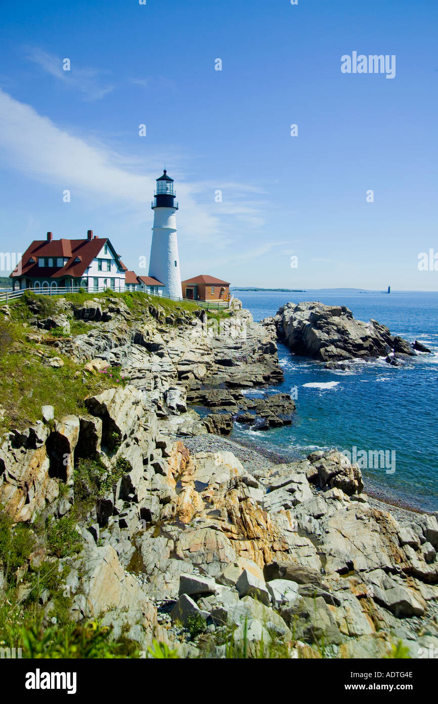portland headlight maine usa Stock Photo - Alamy