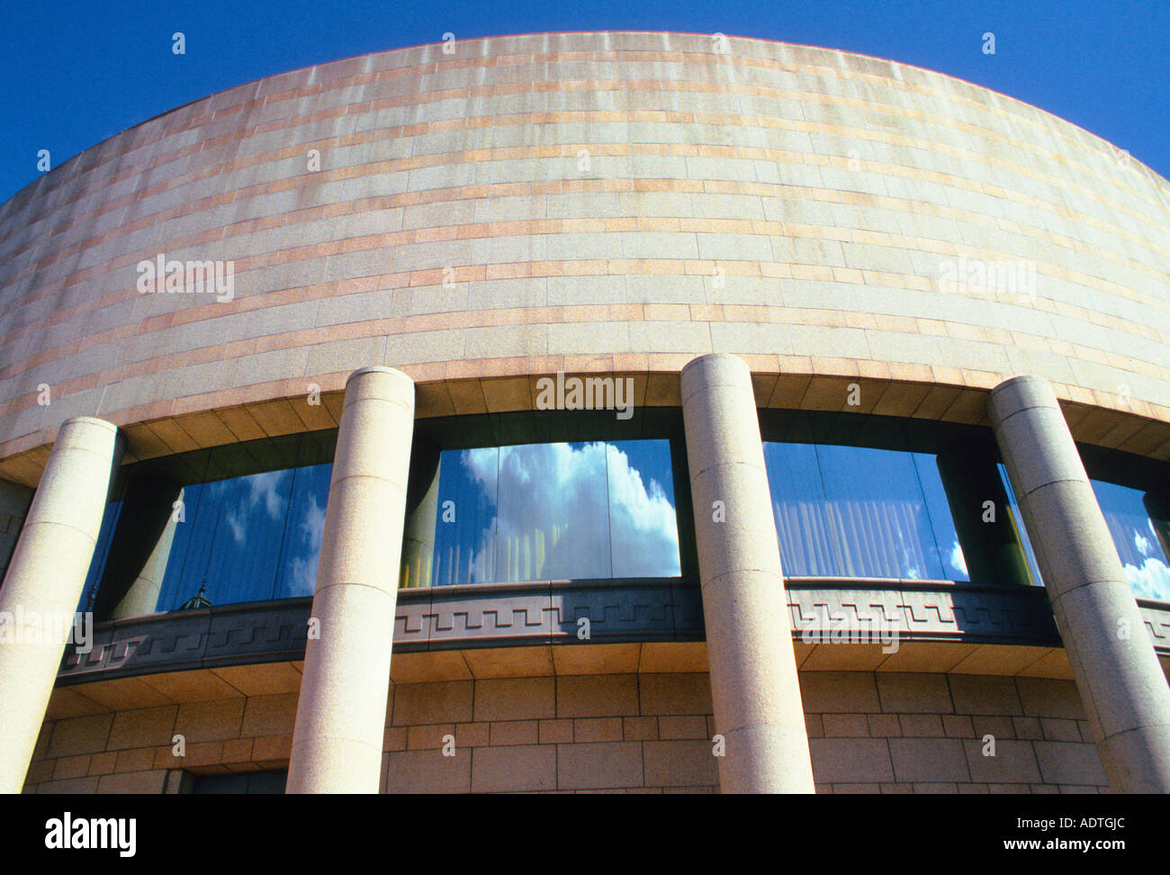 Europe Spain, Madrid. The Senate Building, New modern wing of the ...