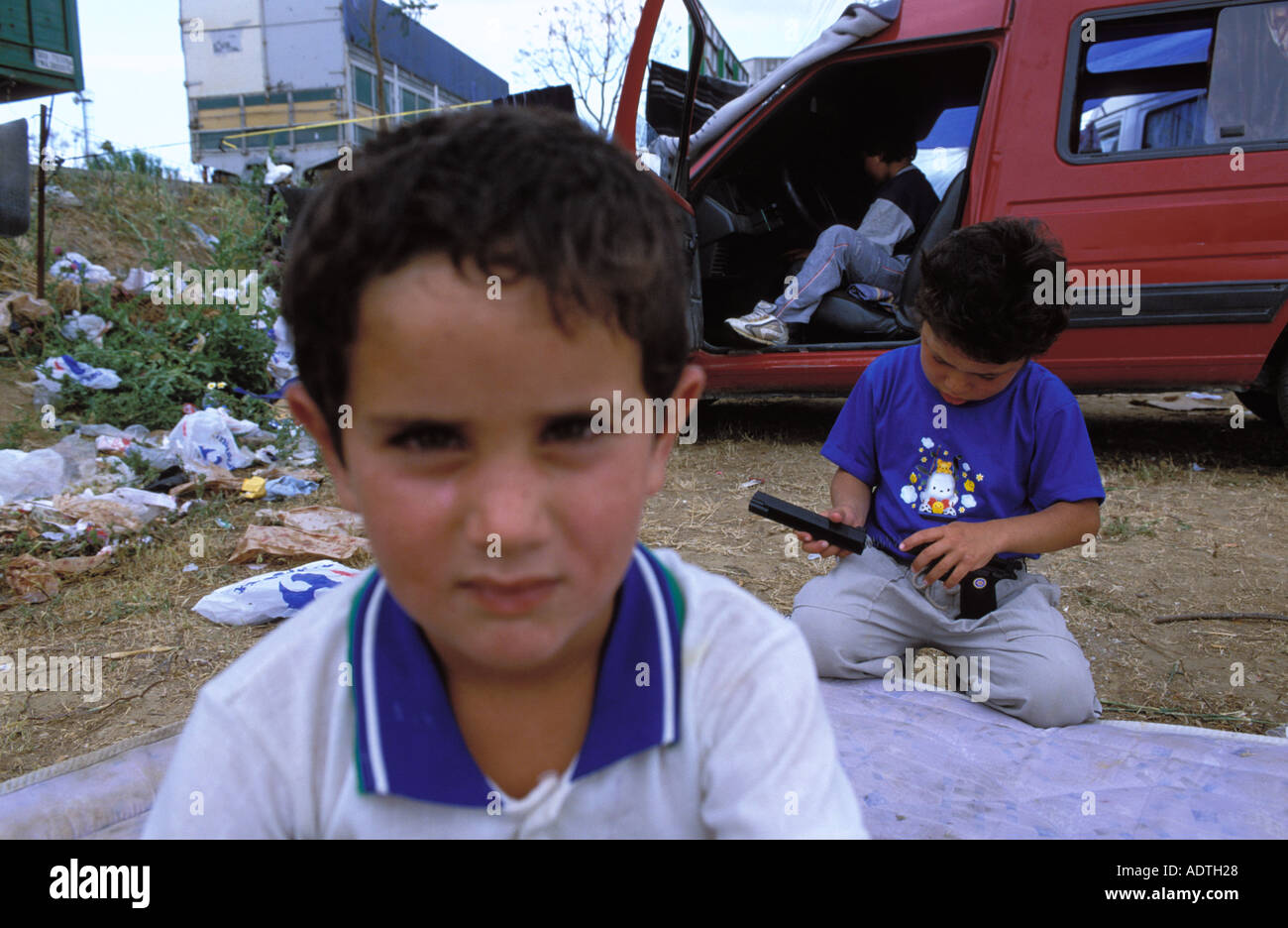 Jerez de la Frontera gypsy children at the Feria del caballo Stock ...